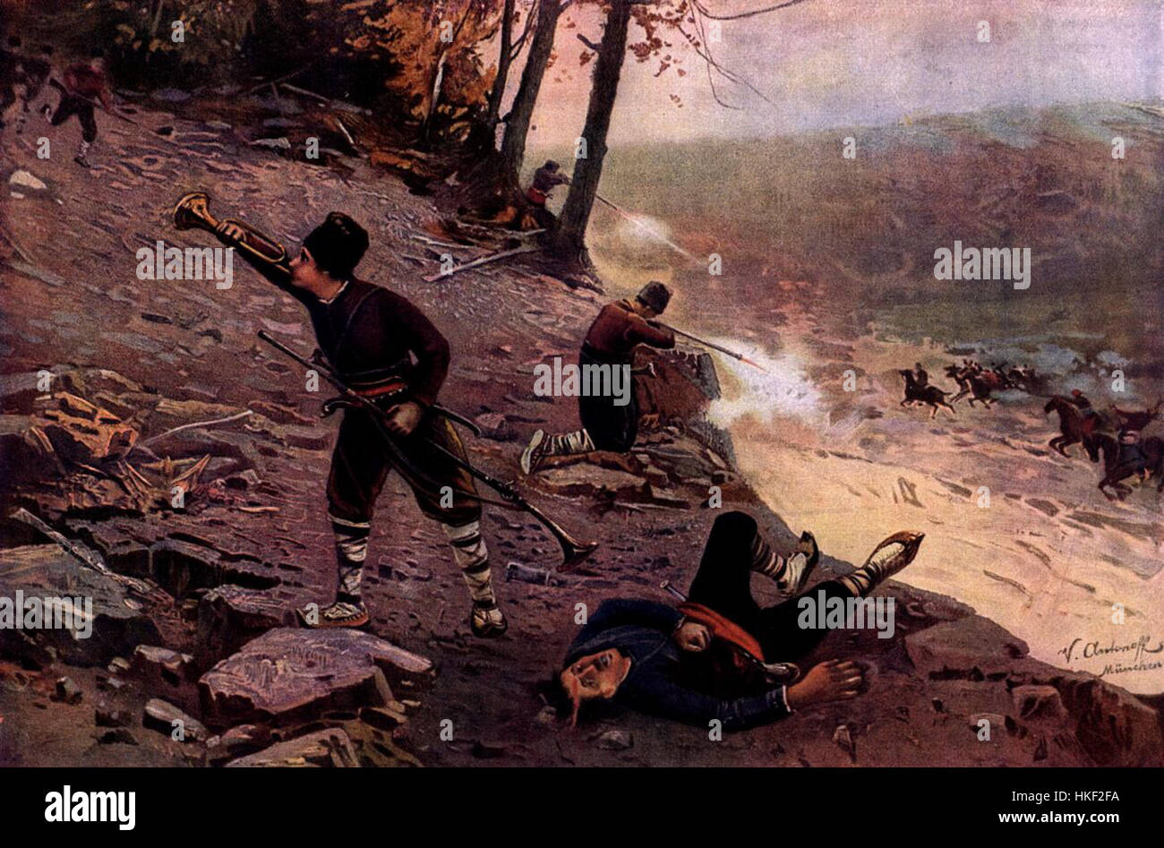 Antonoff’s painting of the Bulgarian rebels of 1876 captures the ...