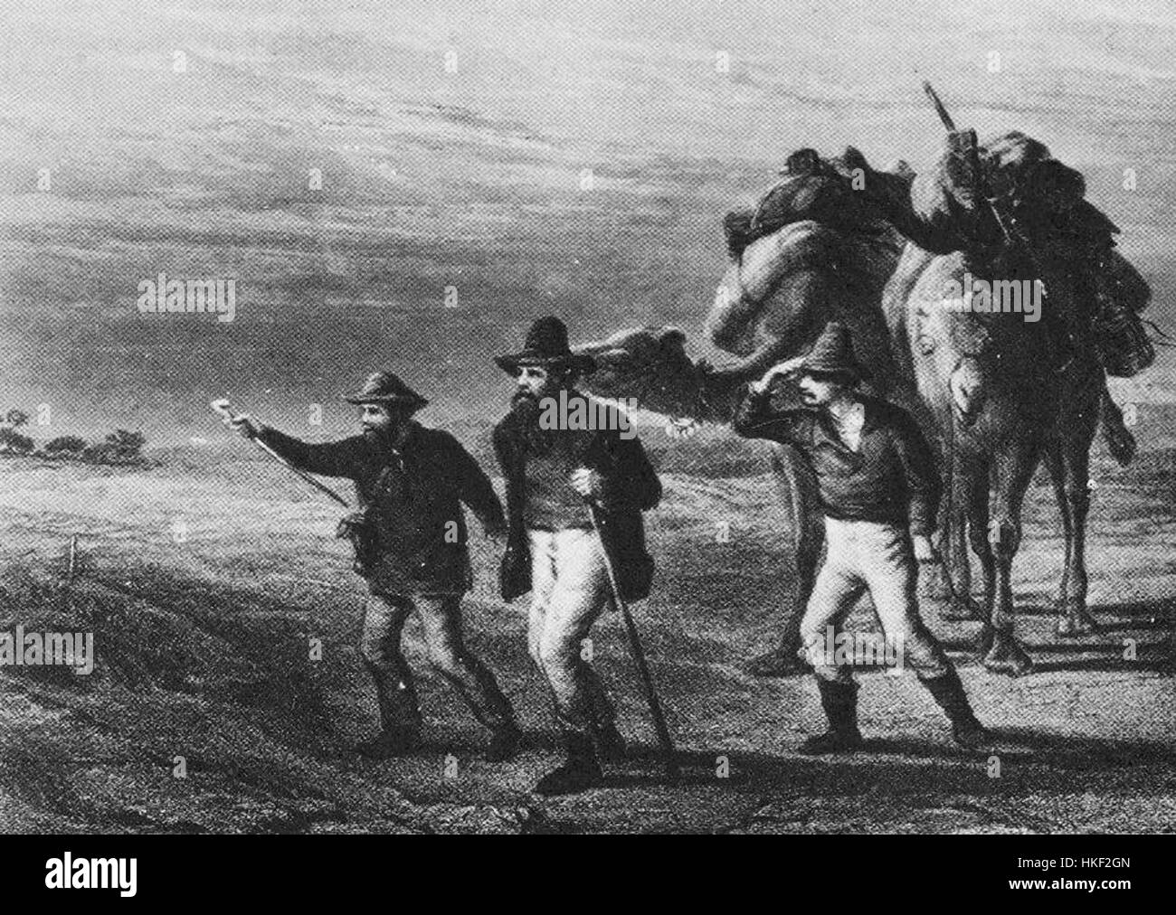 'Burke and Wills' by Nicholas Chevalier is a historic painting ...