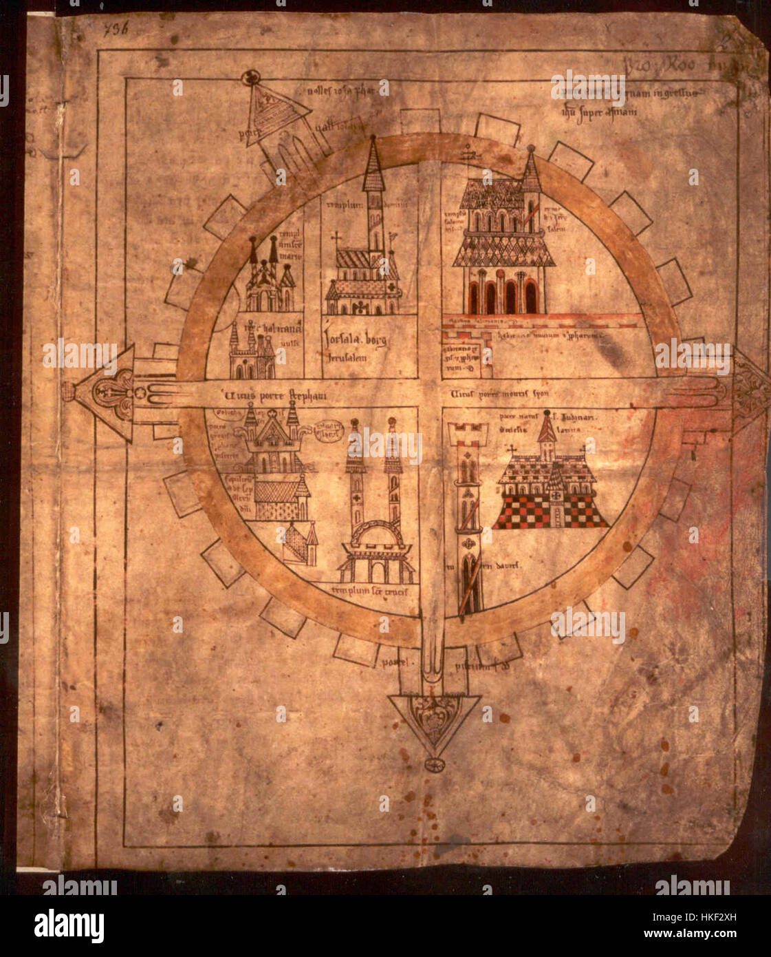 This vintage map of Copenhagen illustrates the city's layout and key ...