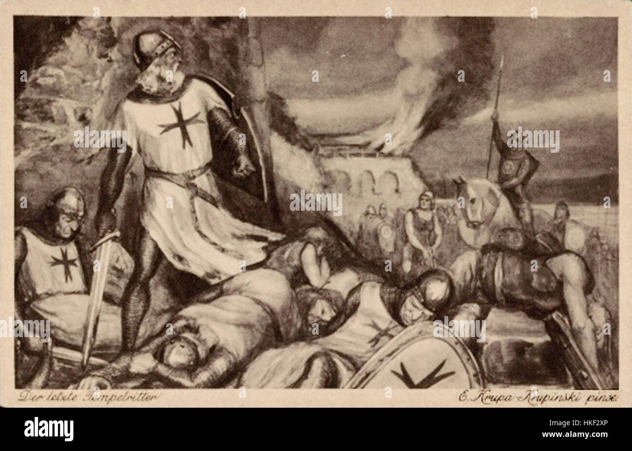 This painting by Emil Krupa Krupinski, *Der letzte Tempelritter* (The ...