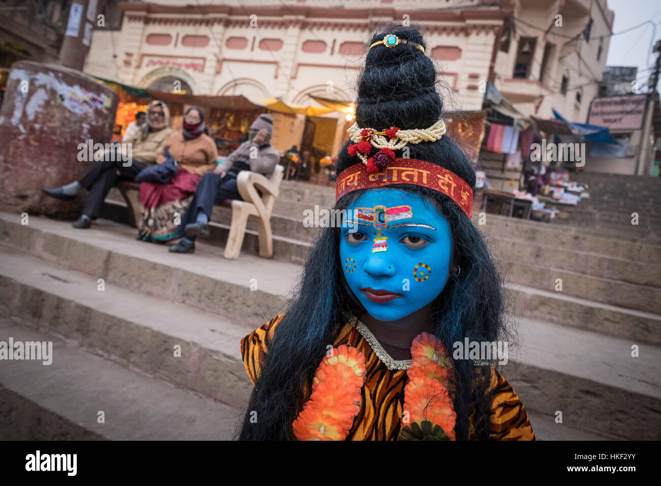 India, Varanasi, girl Stock Photo - Alamy