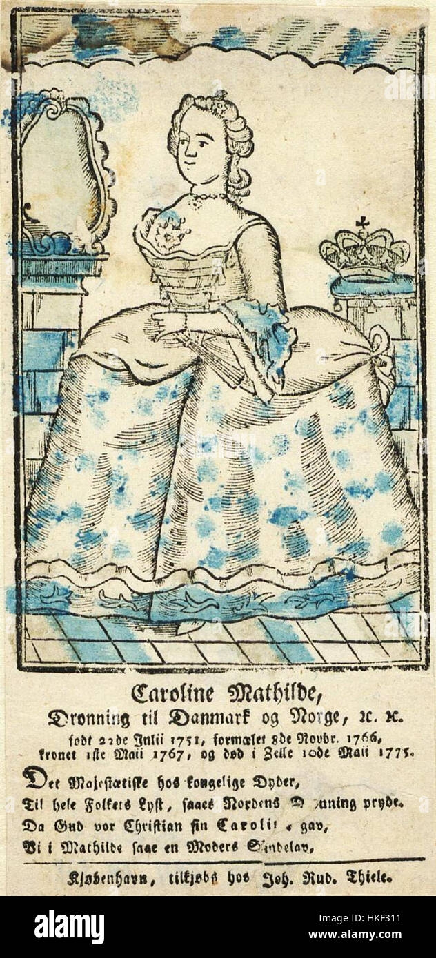 This portrait of Caroline Mathilde, Queen of Denmark and Norway ...