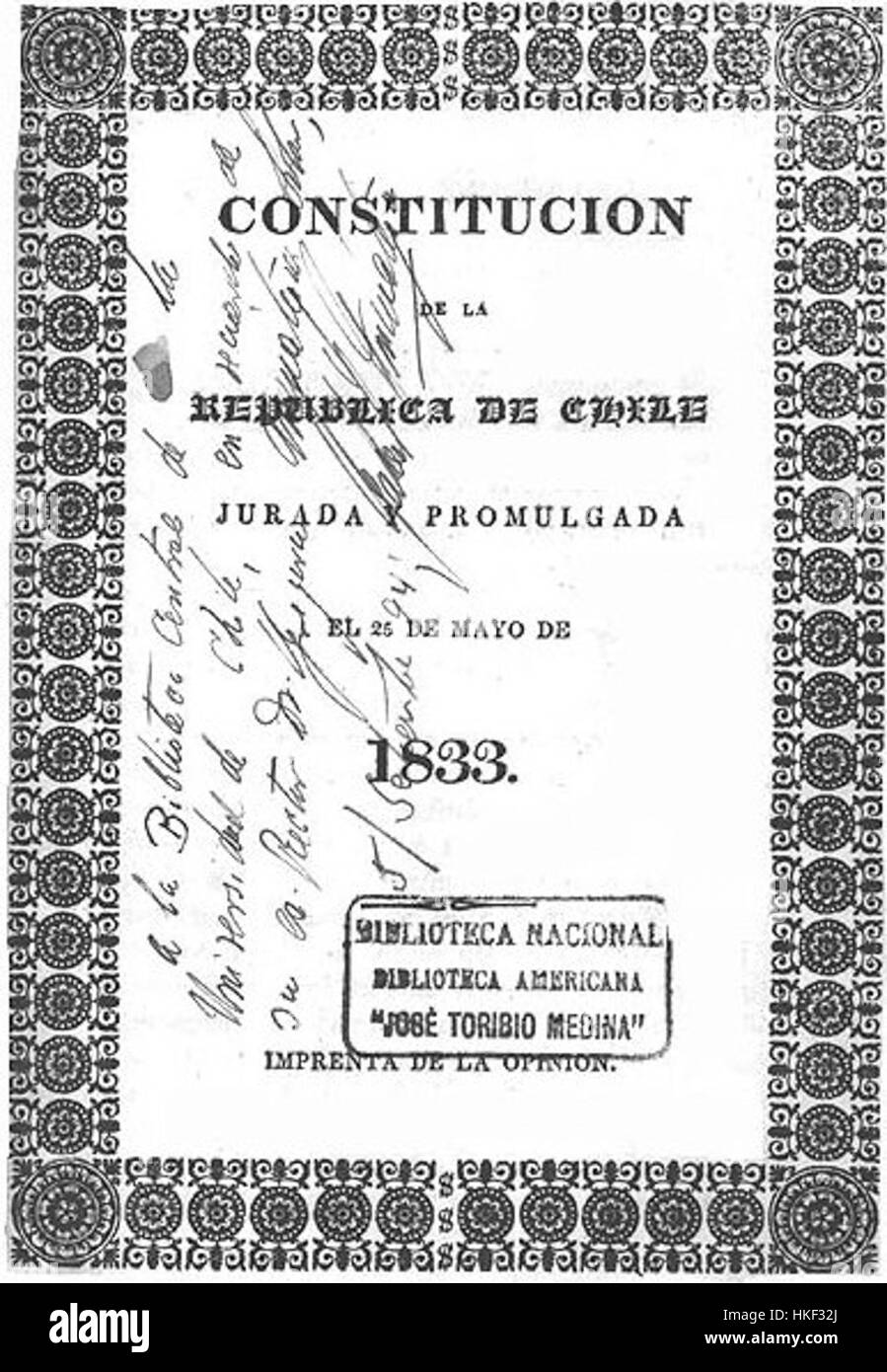 The 1833 Constitution of Chile represents a pivotal document in the ...