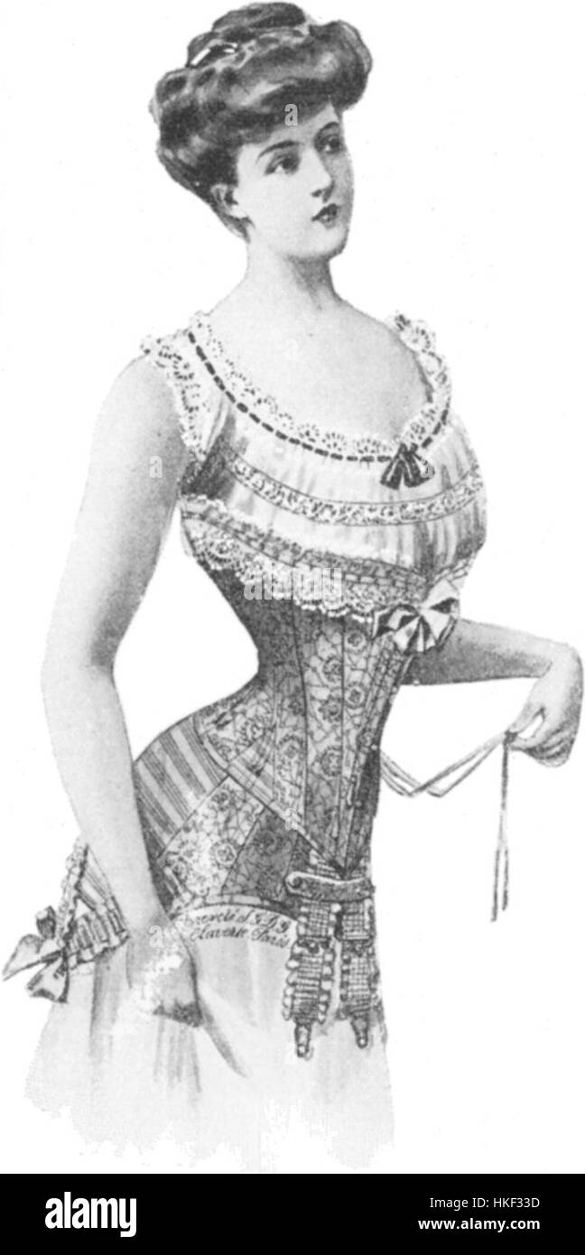 'ClaverieCorset2' is a detailed fashion illustration showcasing the ...