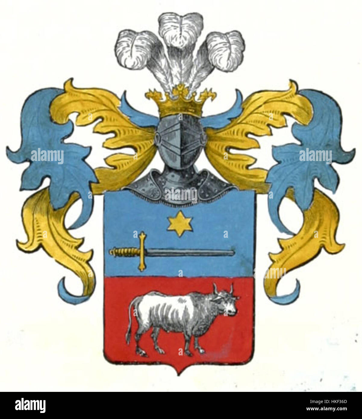 This painting depicts the coat of arms of the Schultz-Golnicky family ...