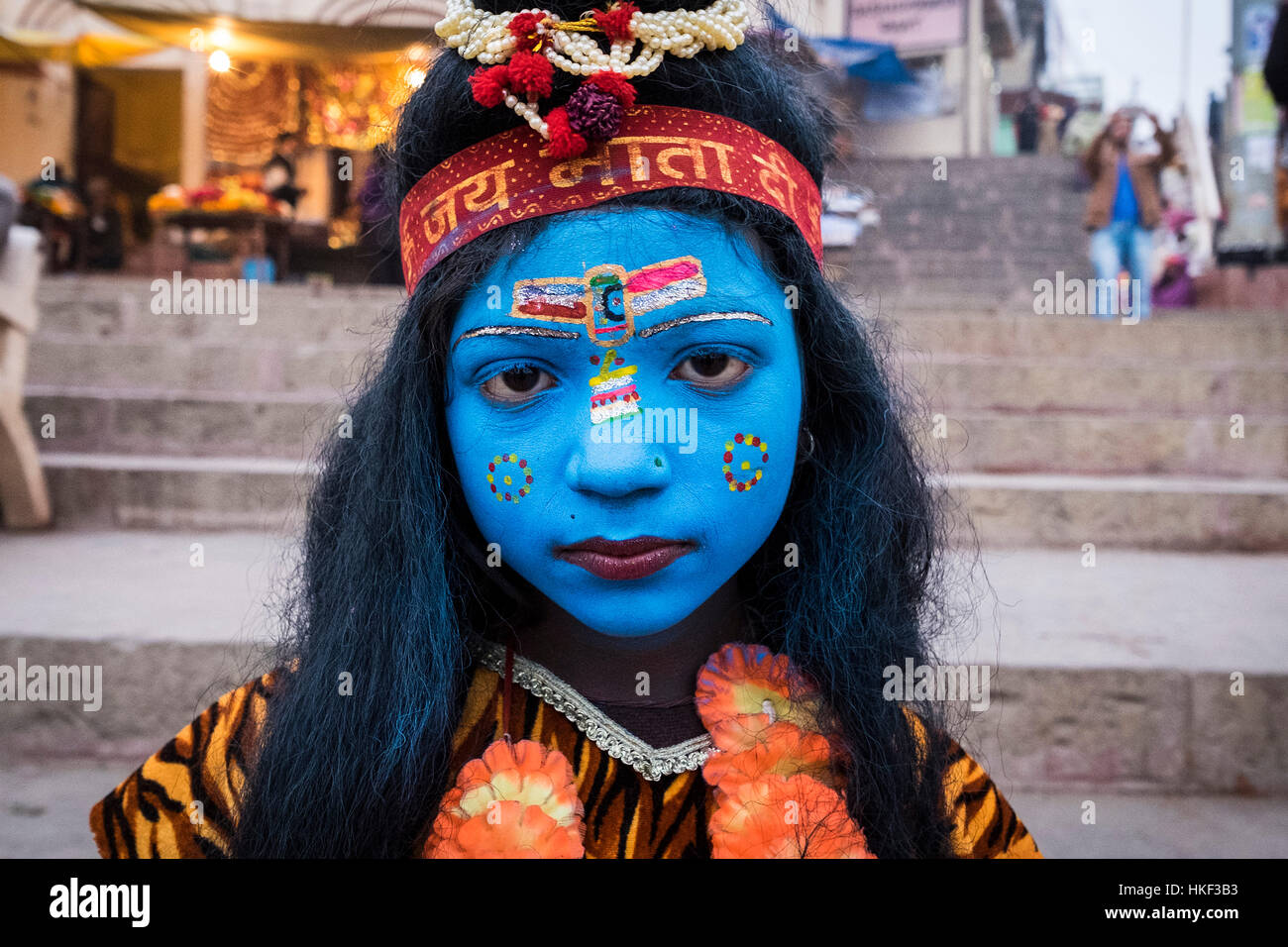 India, Varanasi, girl Stock Photo - Alamy