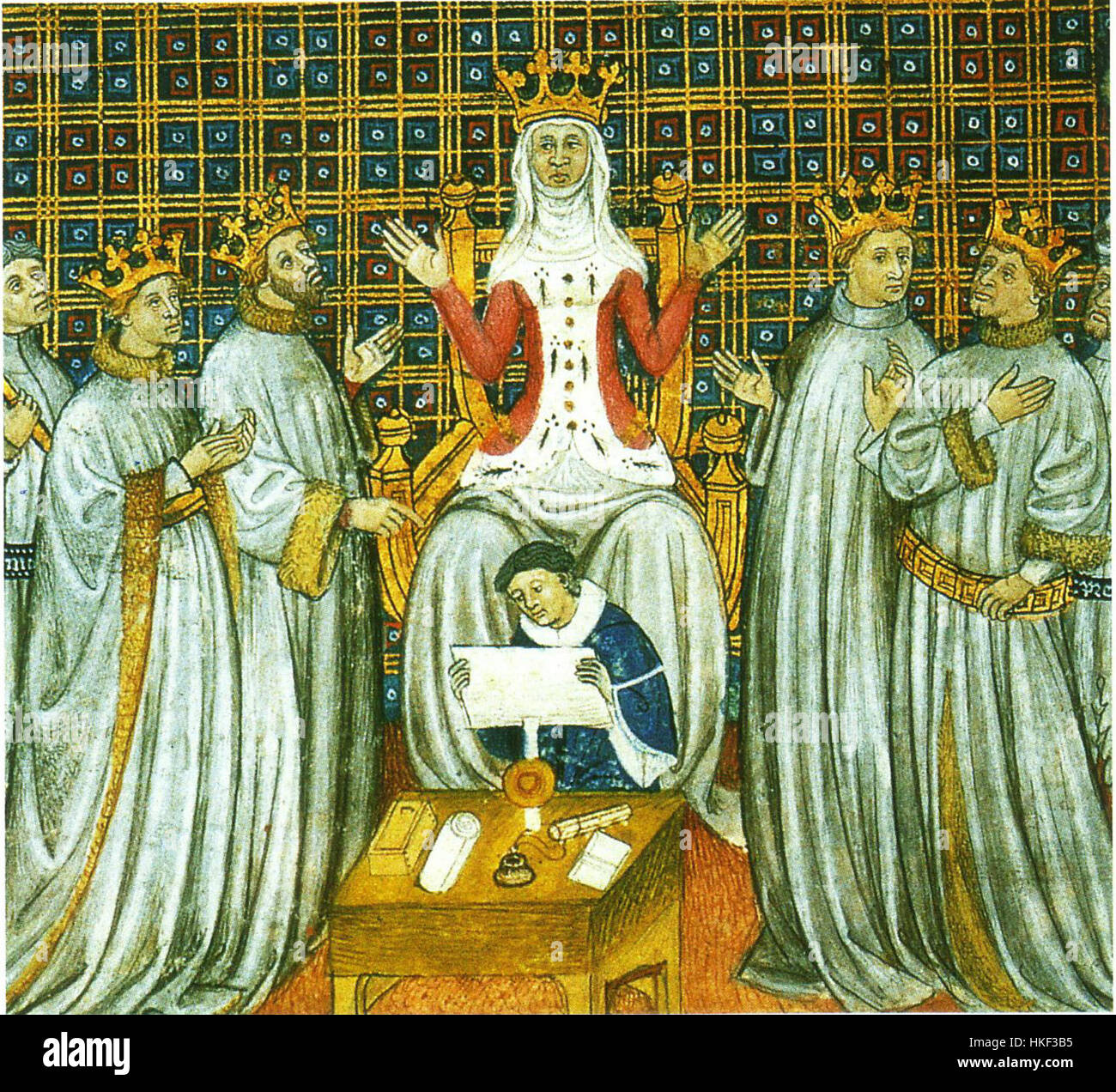 This painting, 'Clotilde partageant le royaume entre ses fils ...