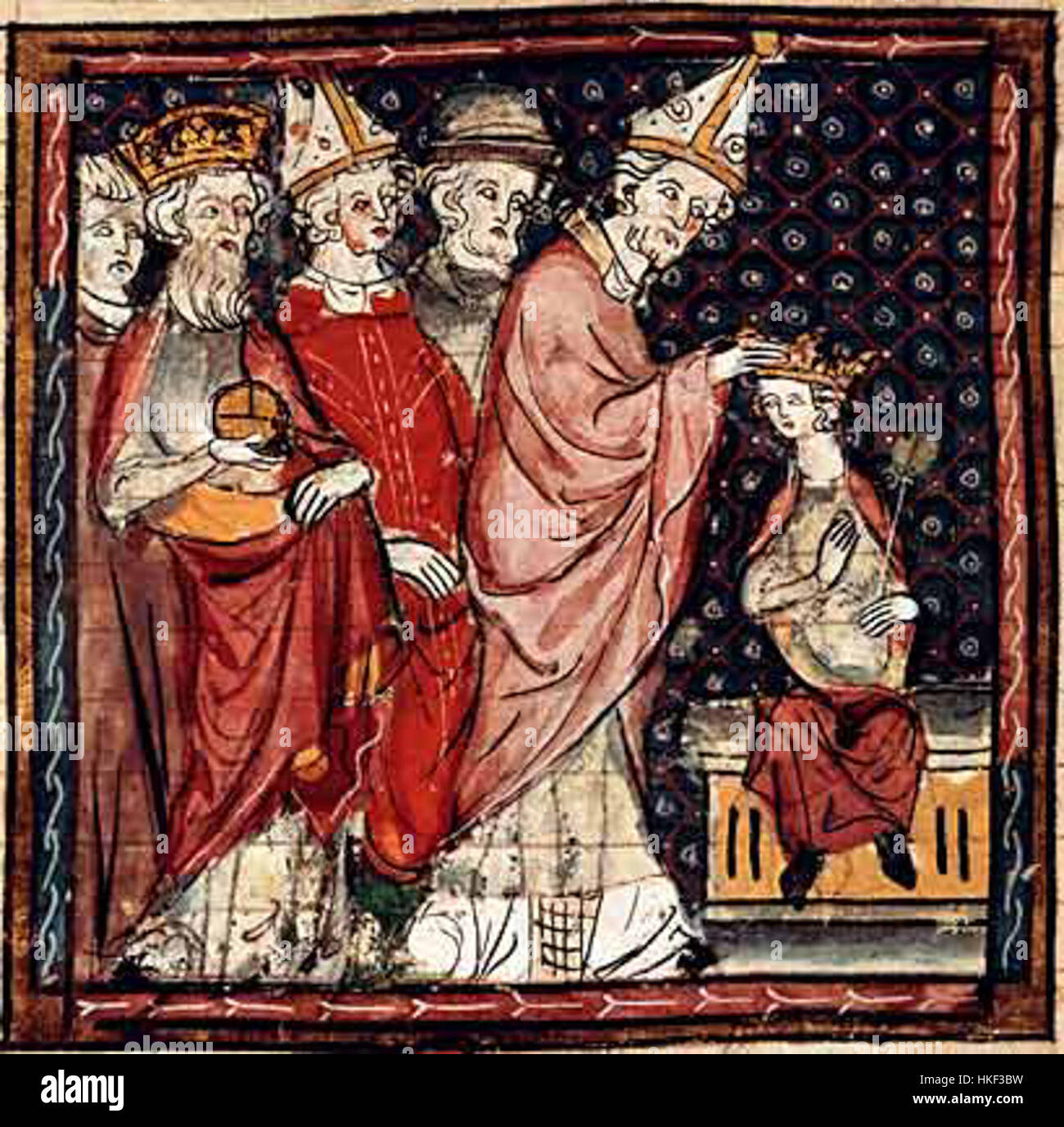 The 'Couronnement de Louis Ier le Pieux' depicts the coronation of ...