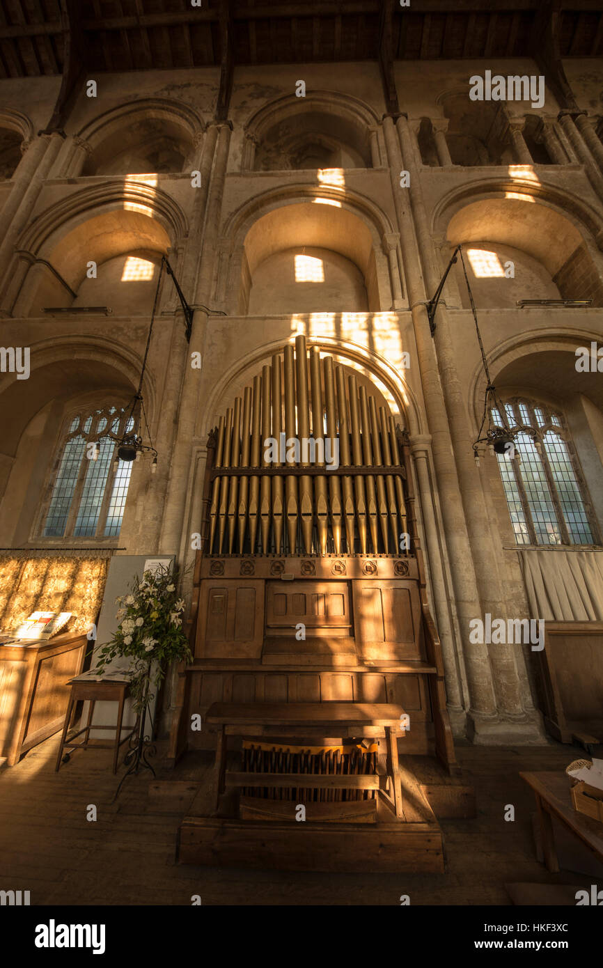 Binham Priory church interior Stock Photo - Alamy
