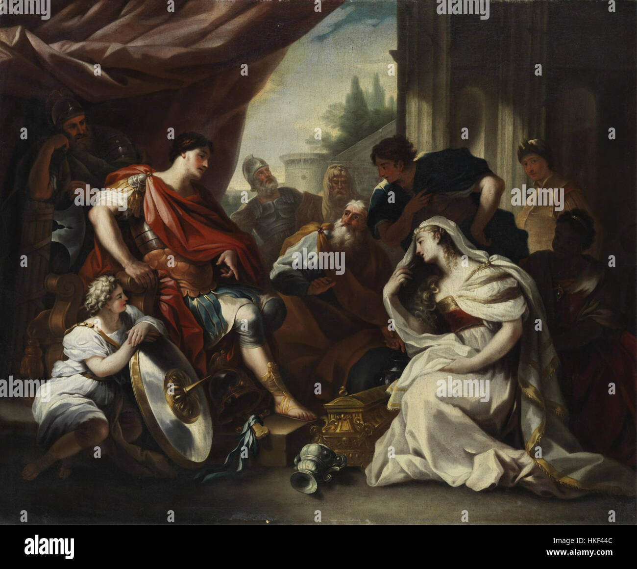 'Die Familie des Dareios vor Alexander' is a historical painting ...