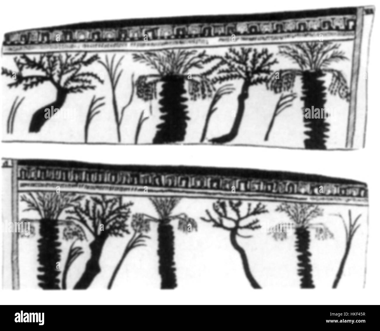 This 1874 drawing, titled 'Disegno della tomba V di Anfushi', depicts ...