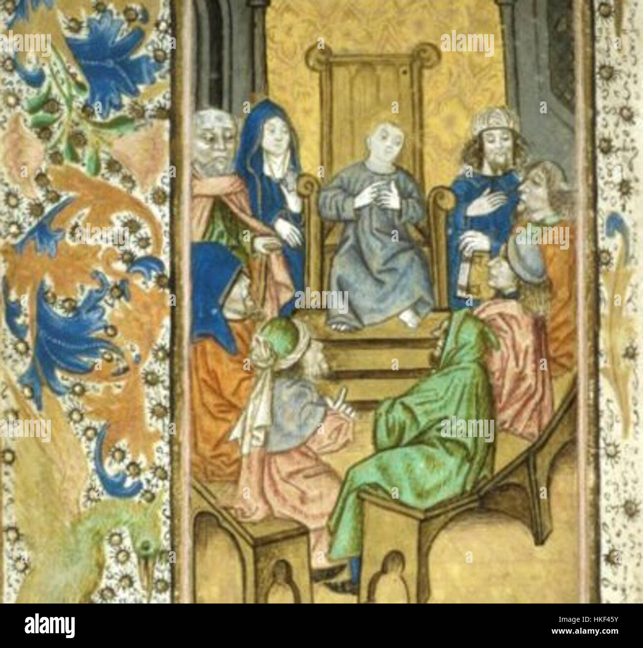 An excerpt from the Enkhuisen Book of Hours (folio 39v), a medieval ...