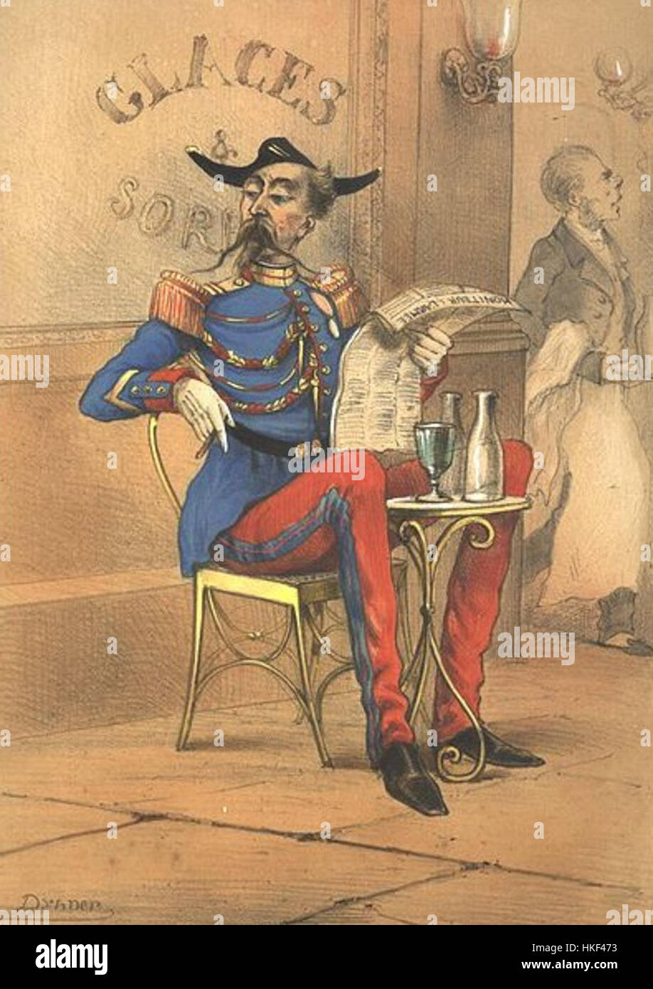 A caricature by Draner, a prominent 19th-century French artist ...