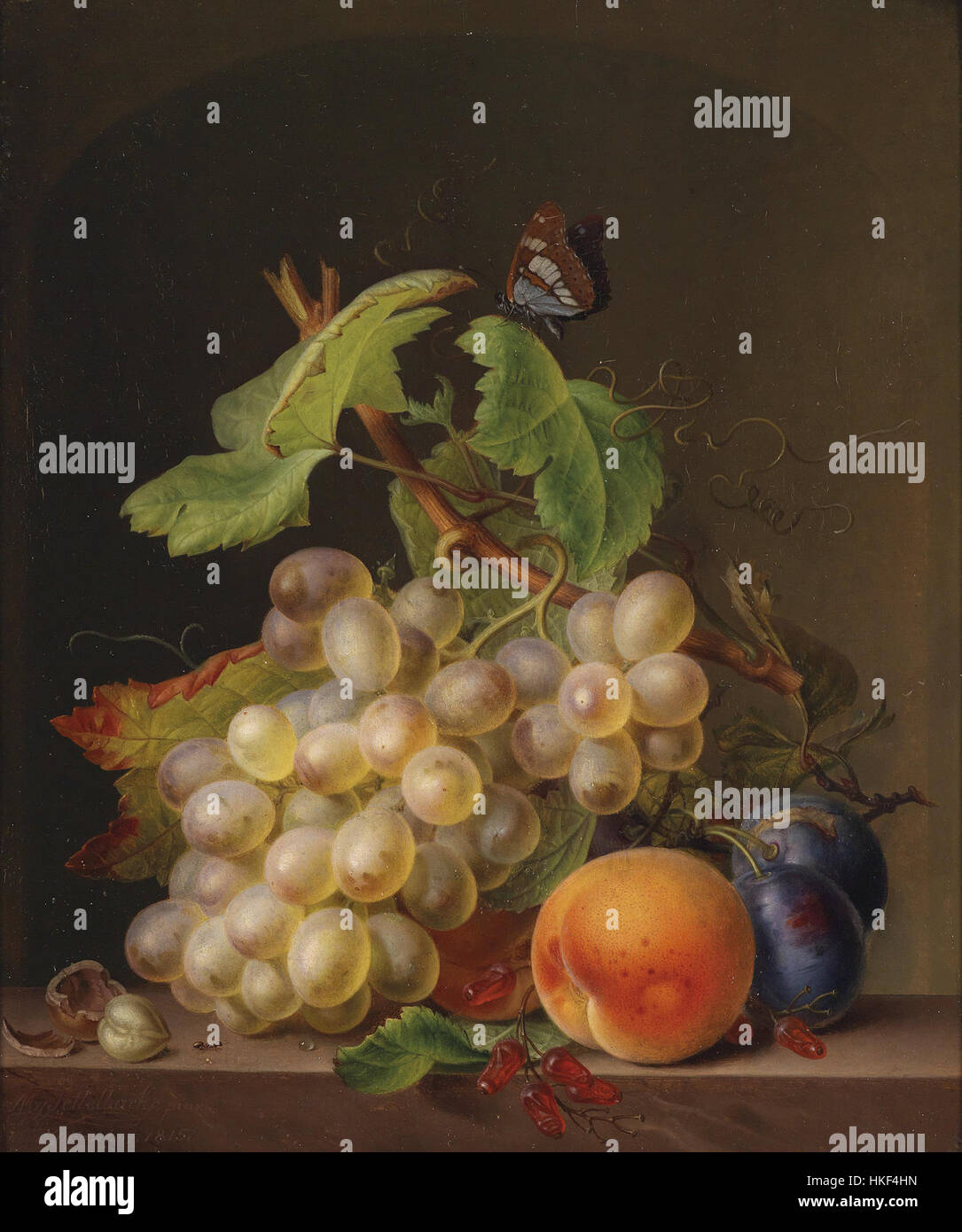 Ernst Moritz Gustav Tettelbach’s 'Stillleben mit Weintrauben' (Still ...