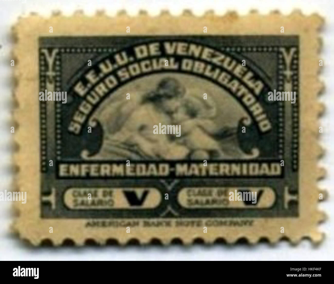 This 1944 social security stamp from the United States serves as a ...