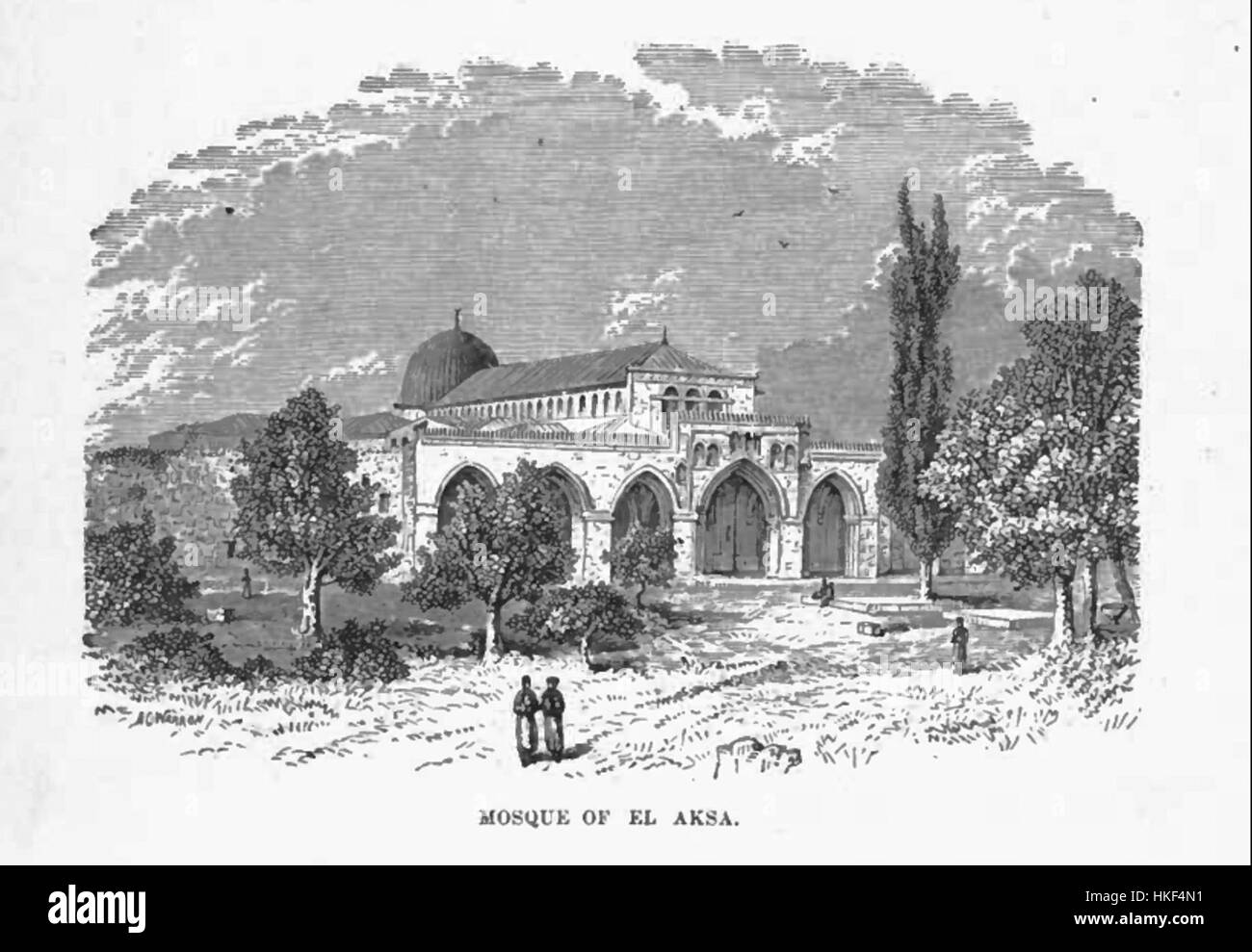 'El Aksa' from 1887 is a historical painting that depicts the famous Al ...