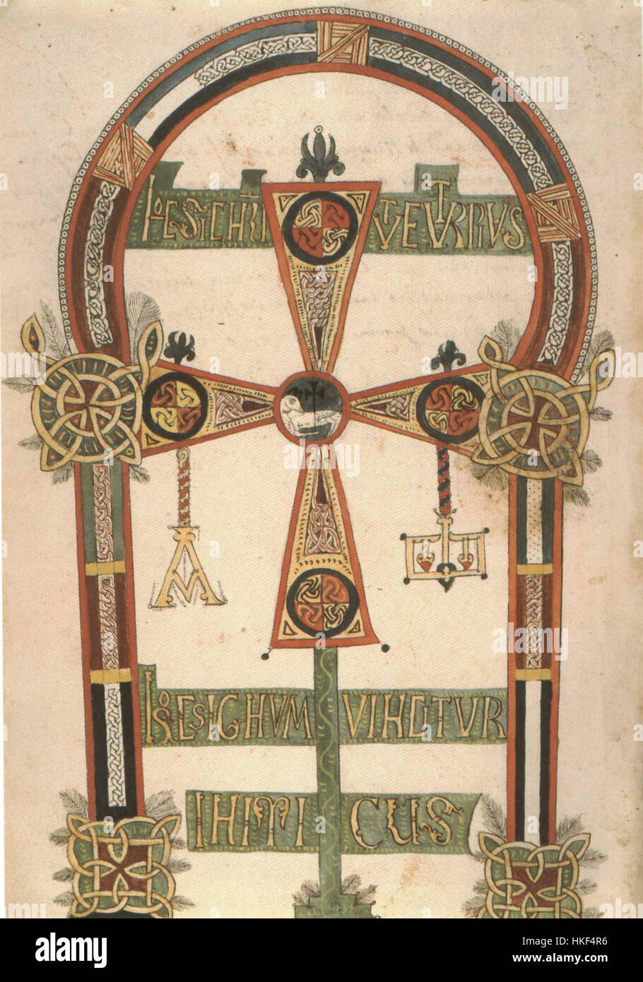 The 'Fanlo Beatus Facsimile' features a cross page from a 10th-century ...