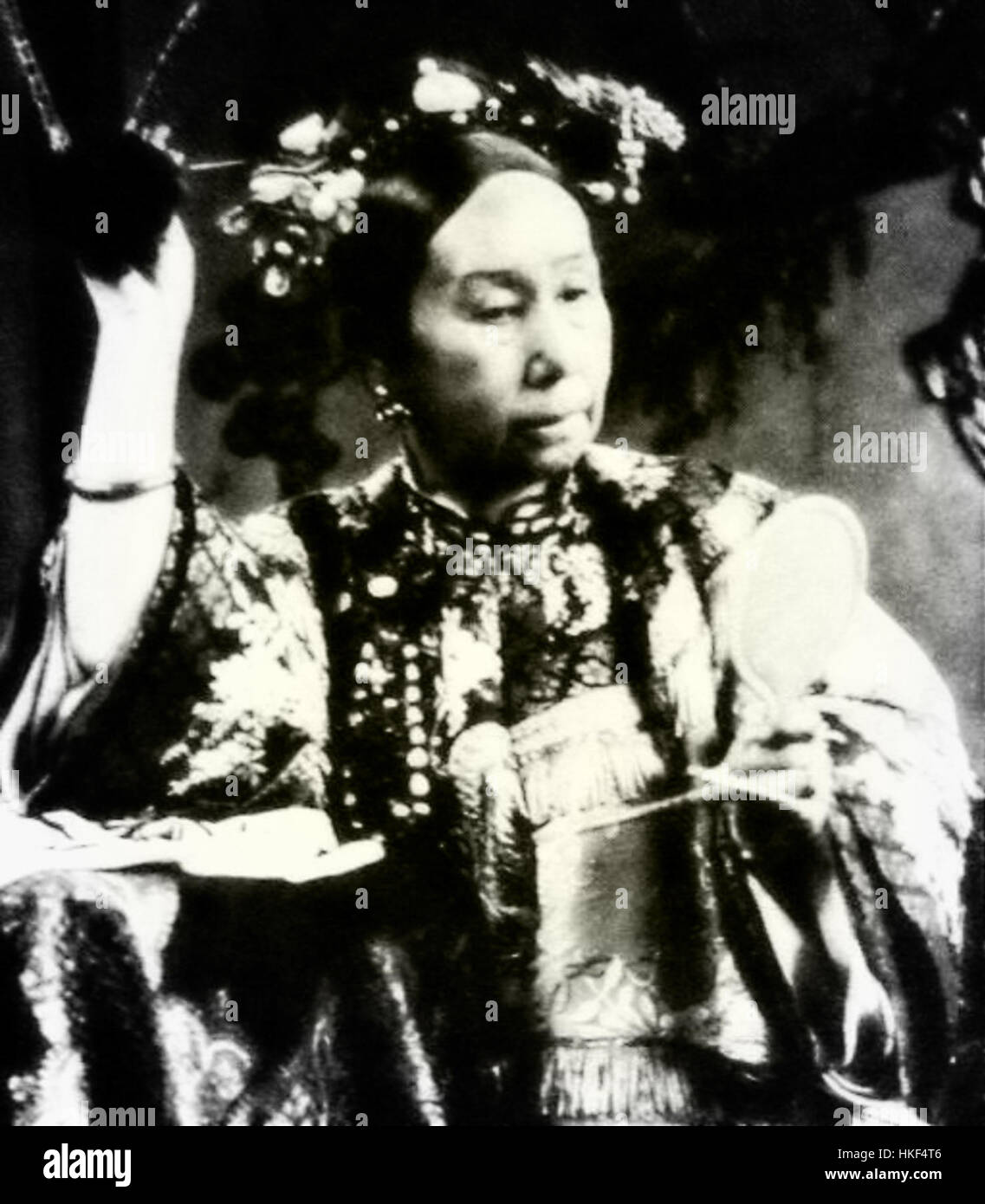 A historical portrait of Empress Dowager Cixi (1835–1908), a powerful ...