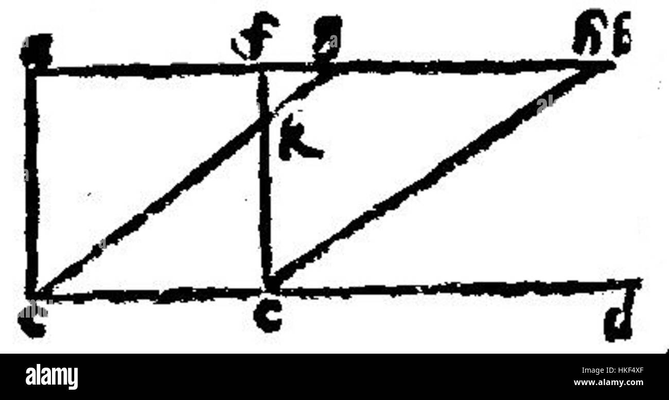 This illustration from Euclid’s 'Elements' (033v) presents a ...