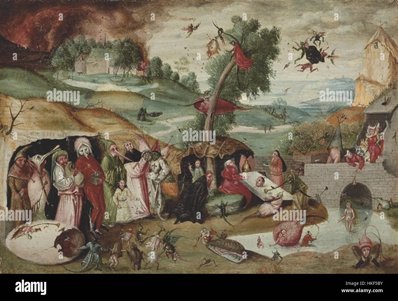 A painting attributed to a follower of Jheronimus Bosch, showcasing ...