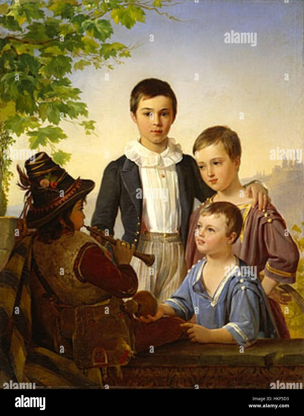 The painting 'Golitsyns' showcases the work of a historical artist ...