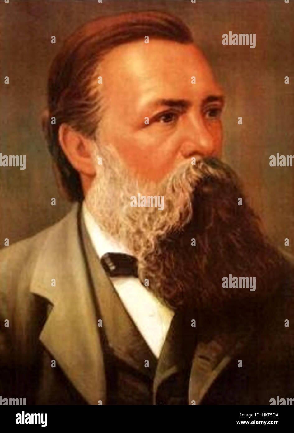This portrait of Friedrich Engels, painted in 2006, captures the ...