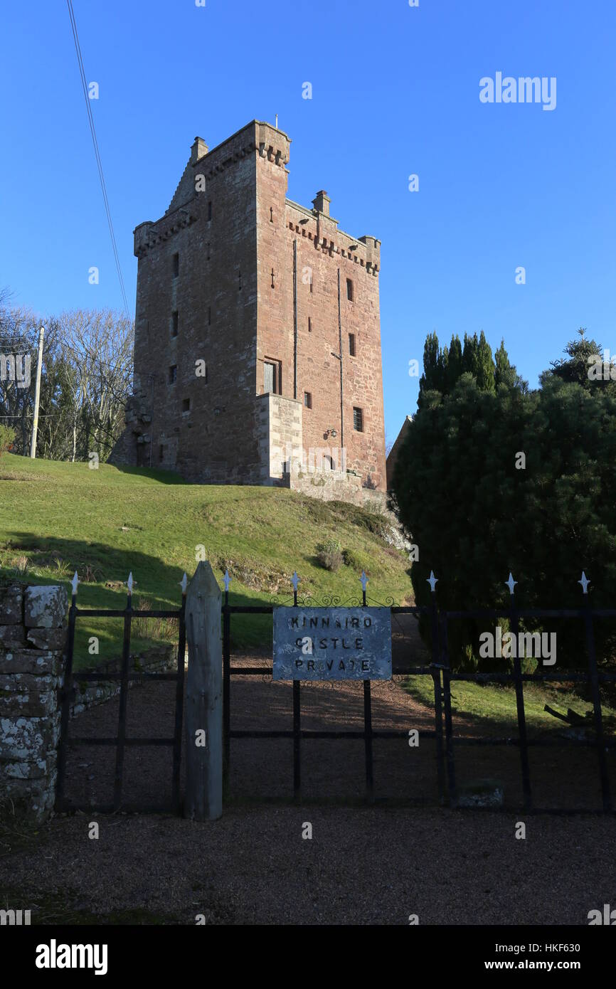 Exterior of Kinnaird Castle Perthshire Scotland January 2017 Stock ...