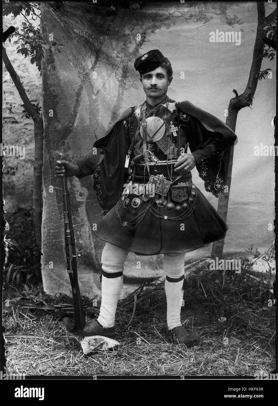 The artwork depicts a Greek Macedonian bandit named Kastoria Papazoglou ...