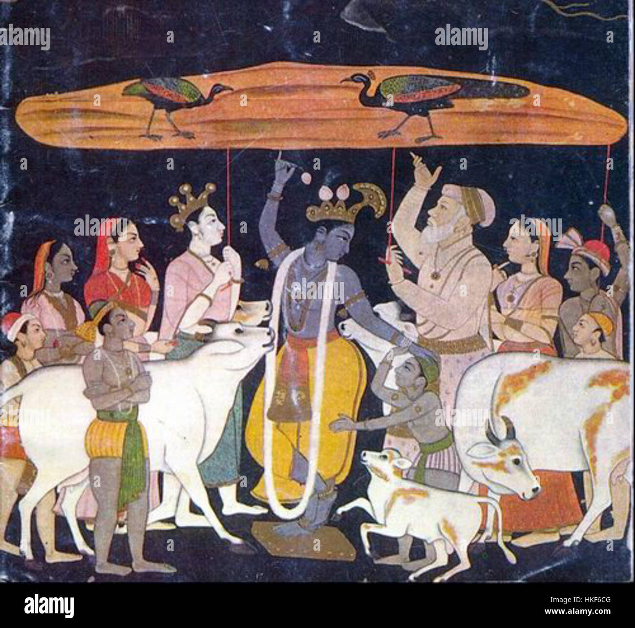 This artwork depicts Govardhana Mola Ram, a Hindu deity revered in various forms across India ...