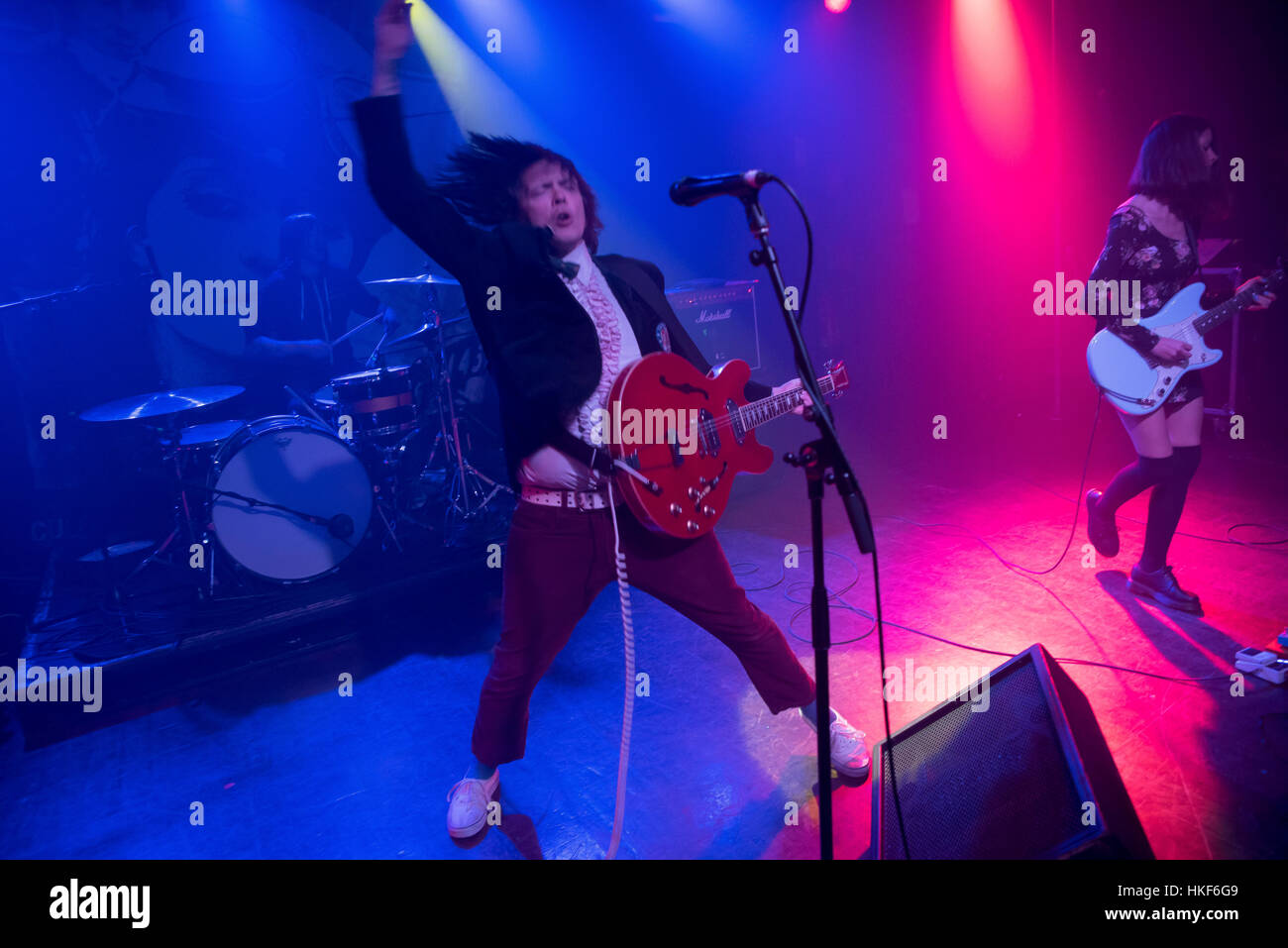 London, UK. 26th Jan, 2017. Beach Slang perform live on stage at London ...