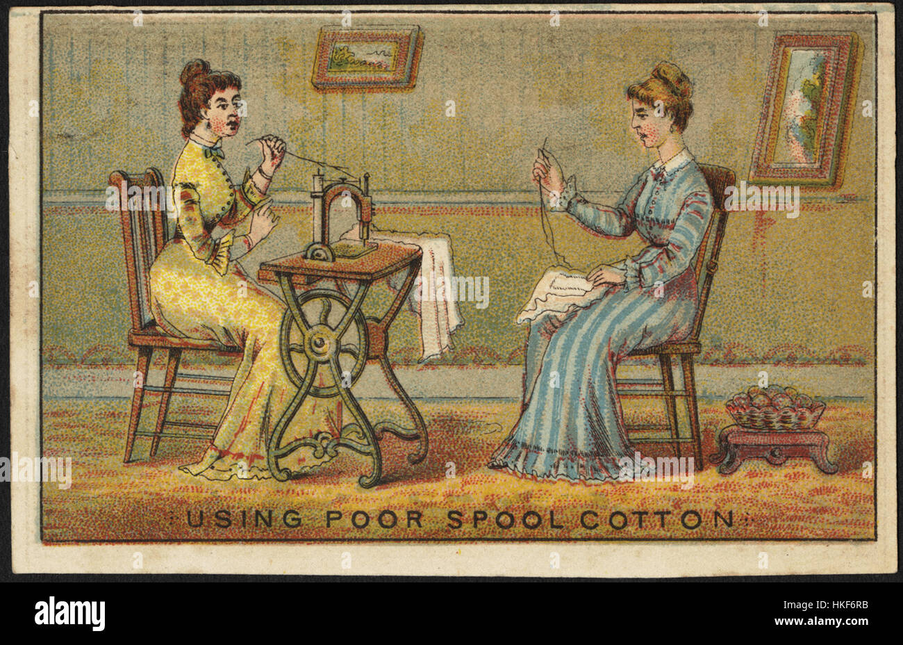 Using poor spool cotton Stock Photo - Alamy