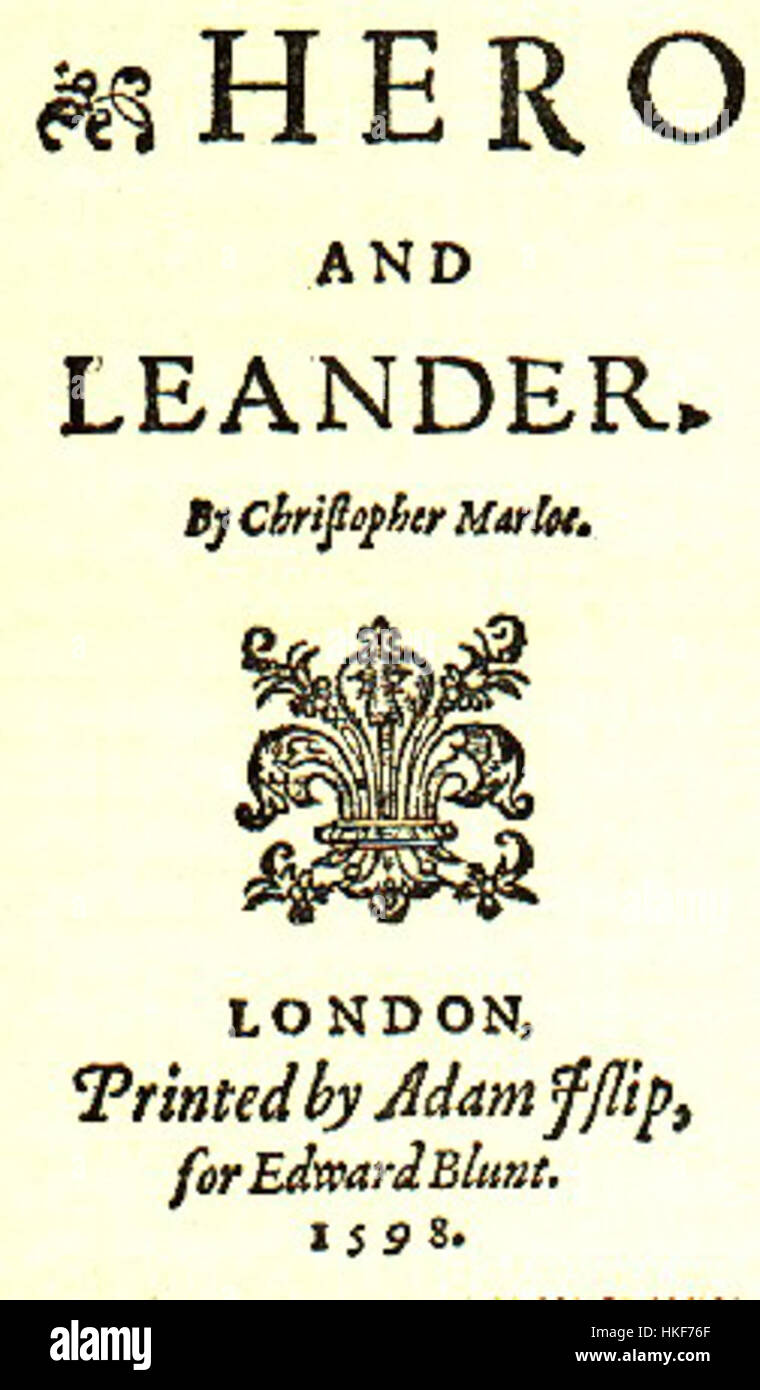 'Hero and Leander' is an oil painting from 1598, illustrating the ...