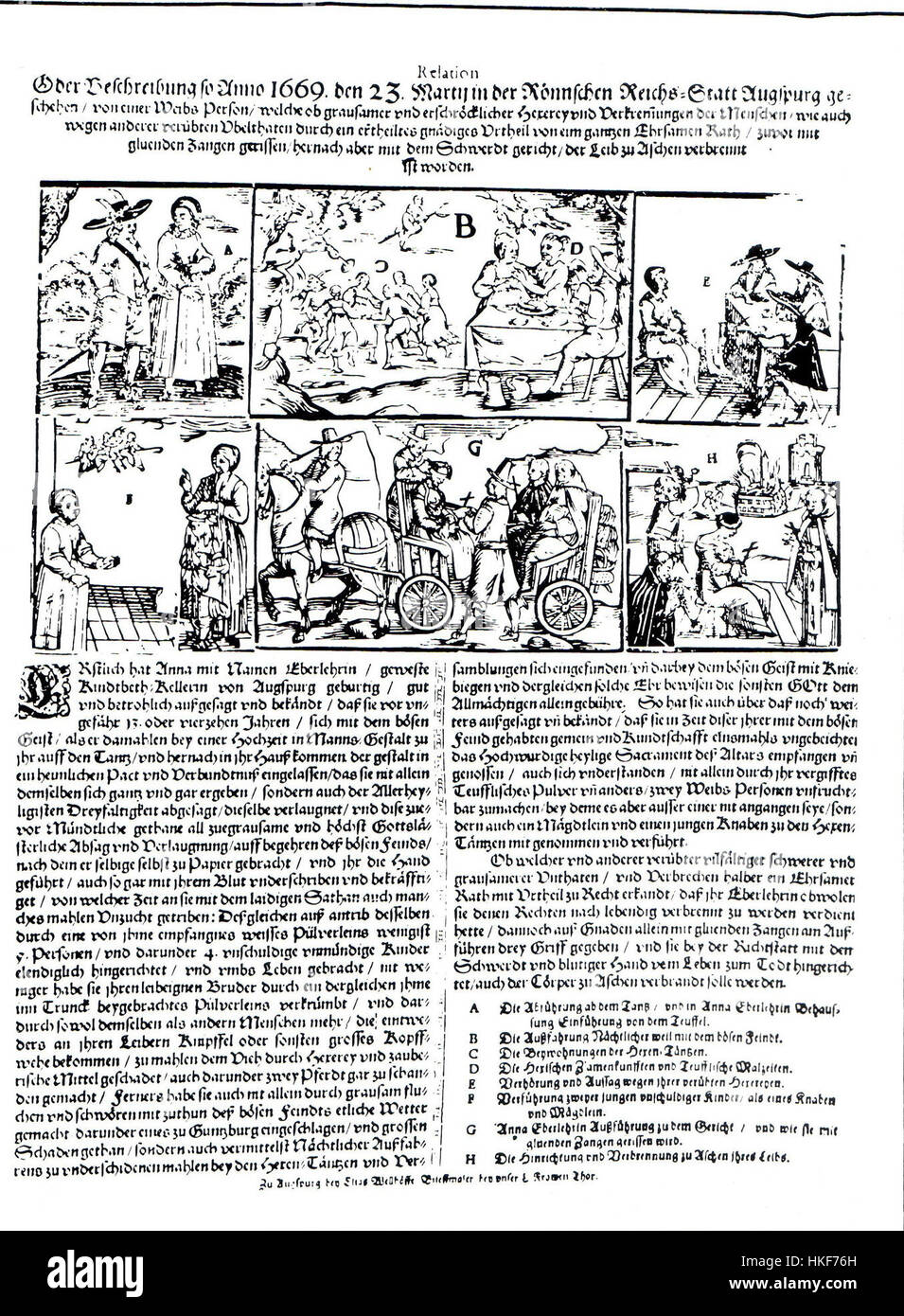 The 'Hexenflugschrift' of Augsburg from 1669 is a historical pamphlet ...