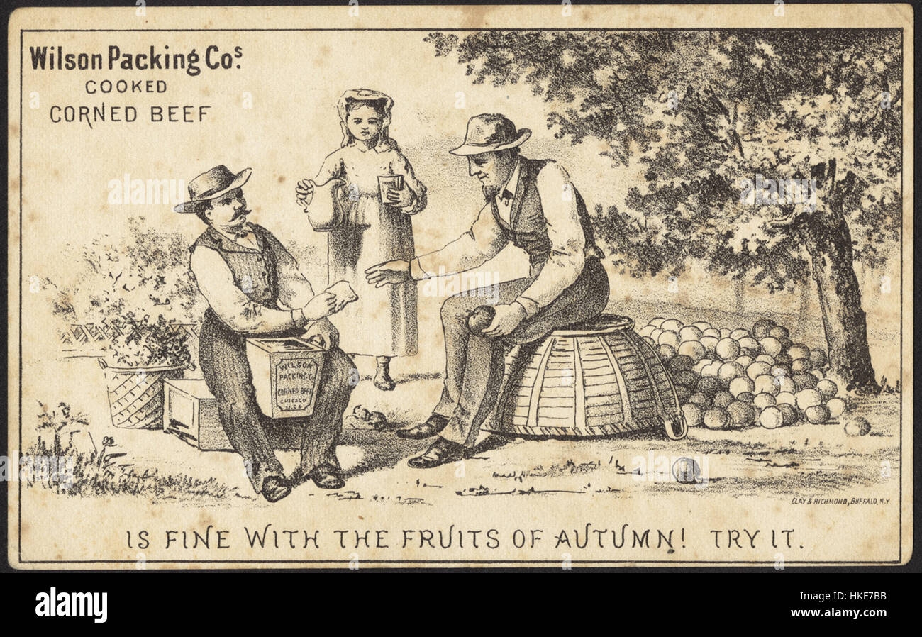 Wilson Packing Co. Cooked Corned Beef is fine with the fruits of autumn ...