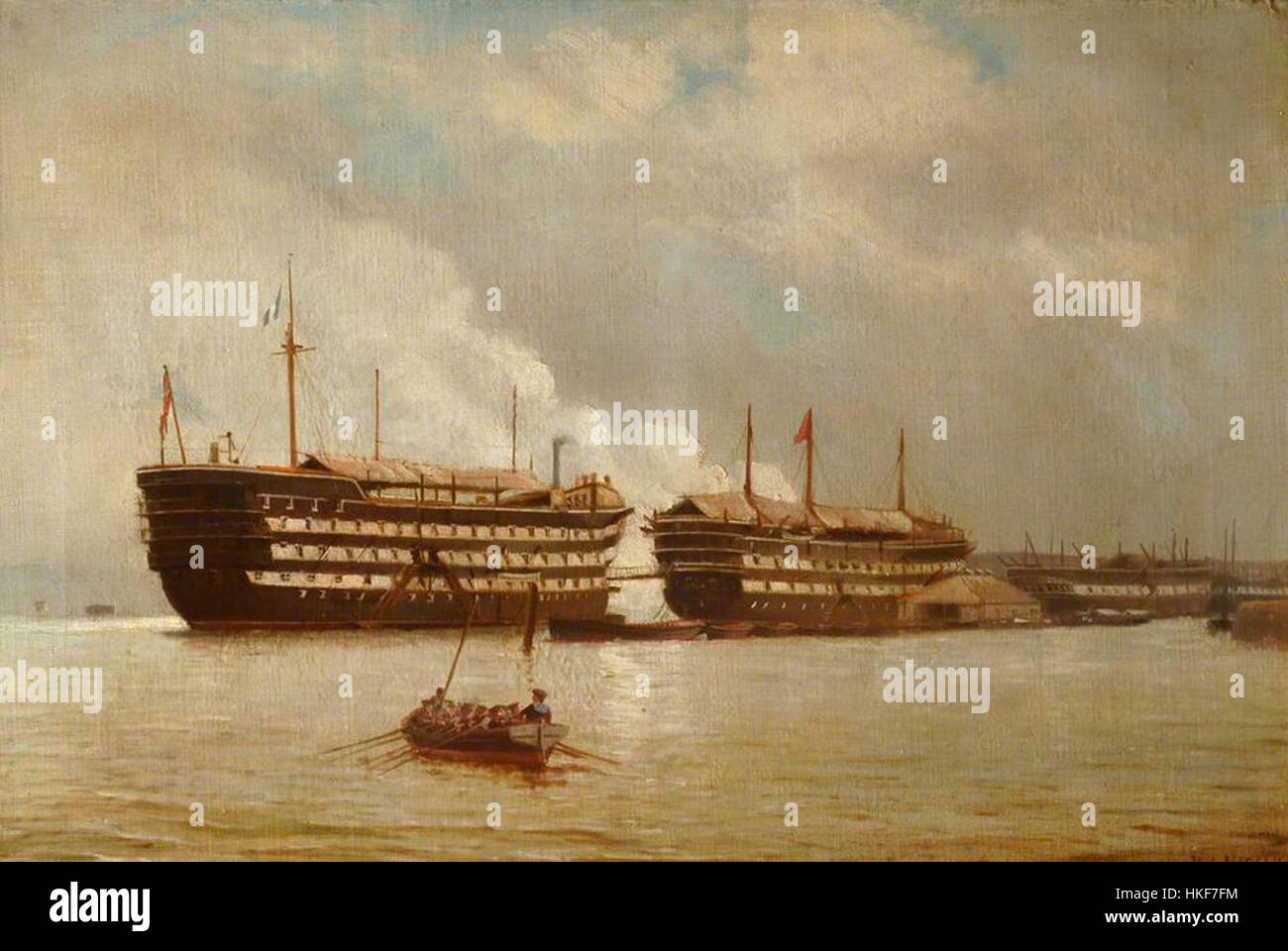 *HMS Excellent and Illustrious* by Henry J Morgan depicts two famous ...