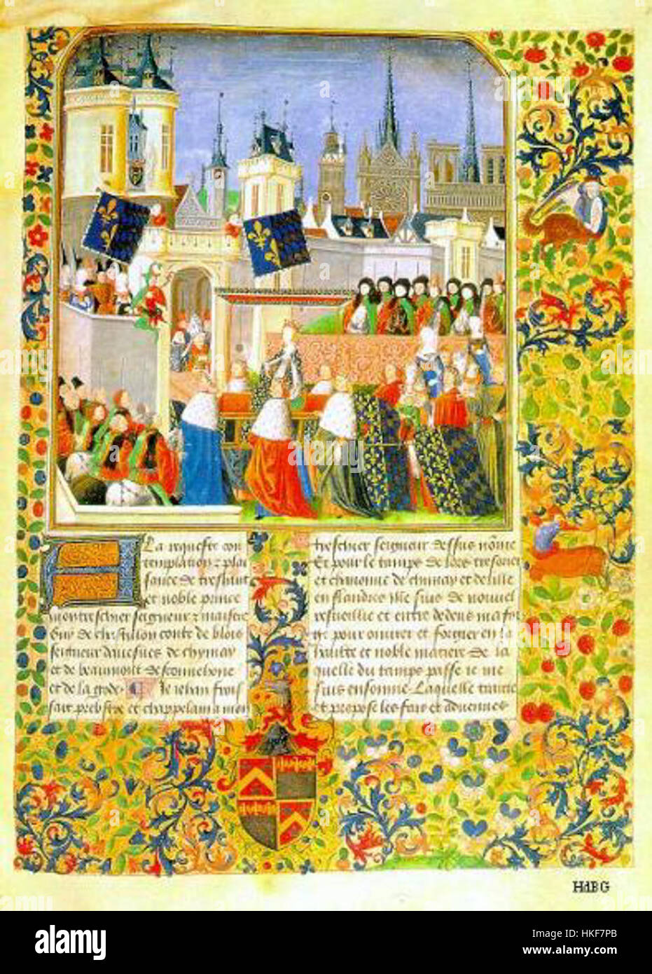 This painting depicts Isabeau of Bavaria's grand entrance into Paris ...