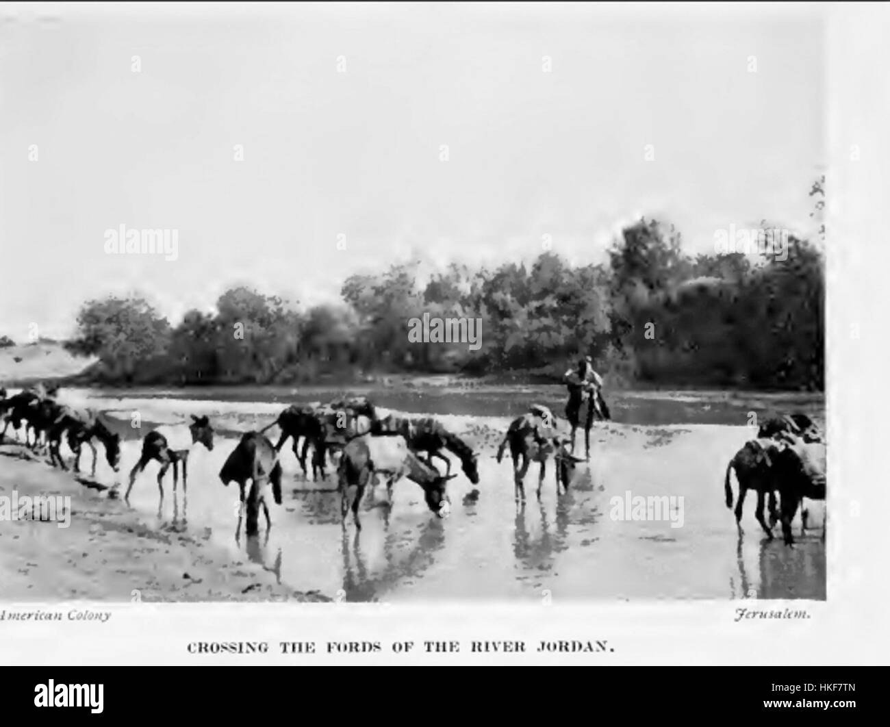 The 'Jorden River 1913' painting depicts a historical scene of the ...