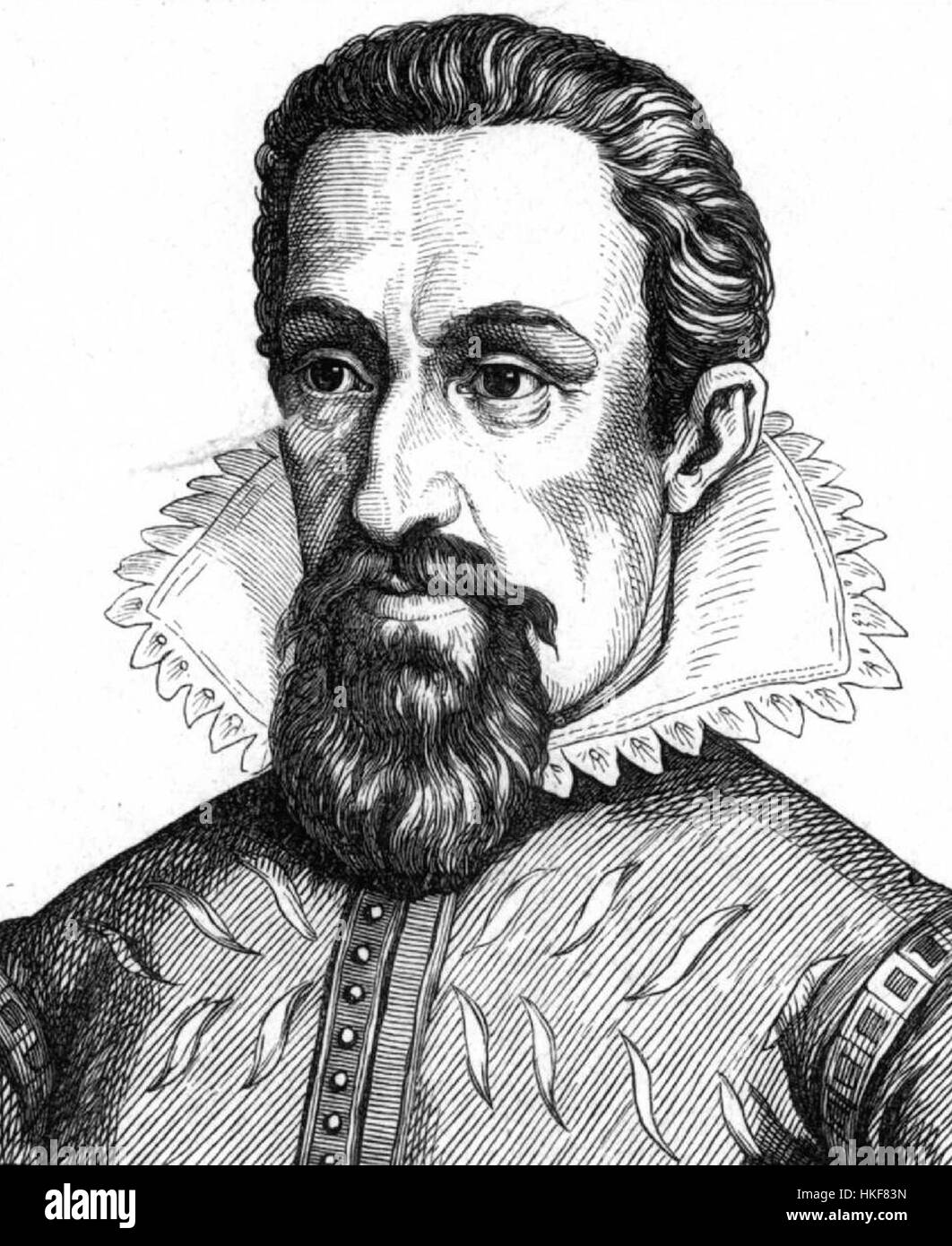 A portrait of Johannes Kepler, the renowned German astronomer and ...
