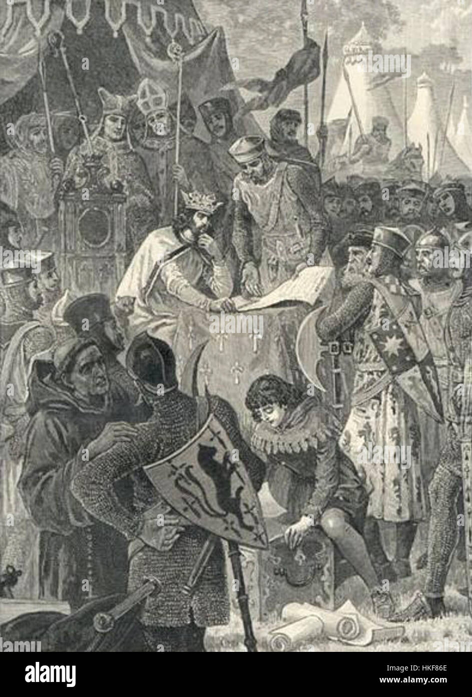 Magna carta signing painting hi-res stock photography and images - Alamy