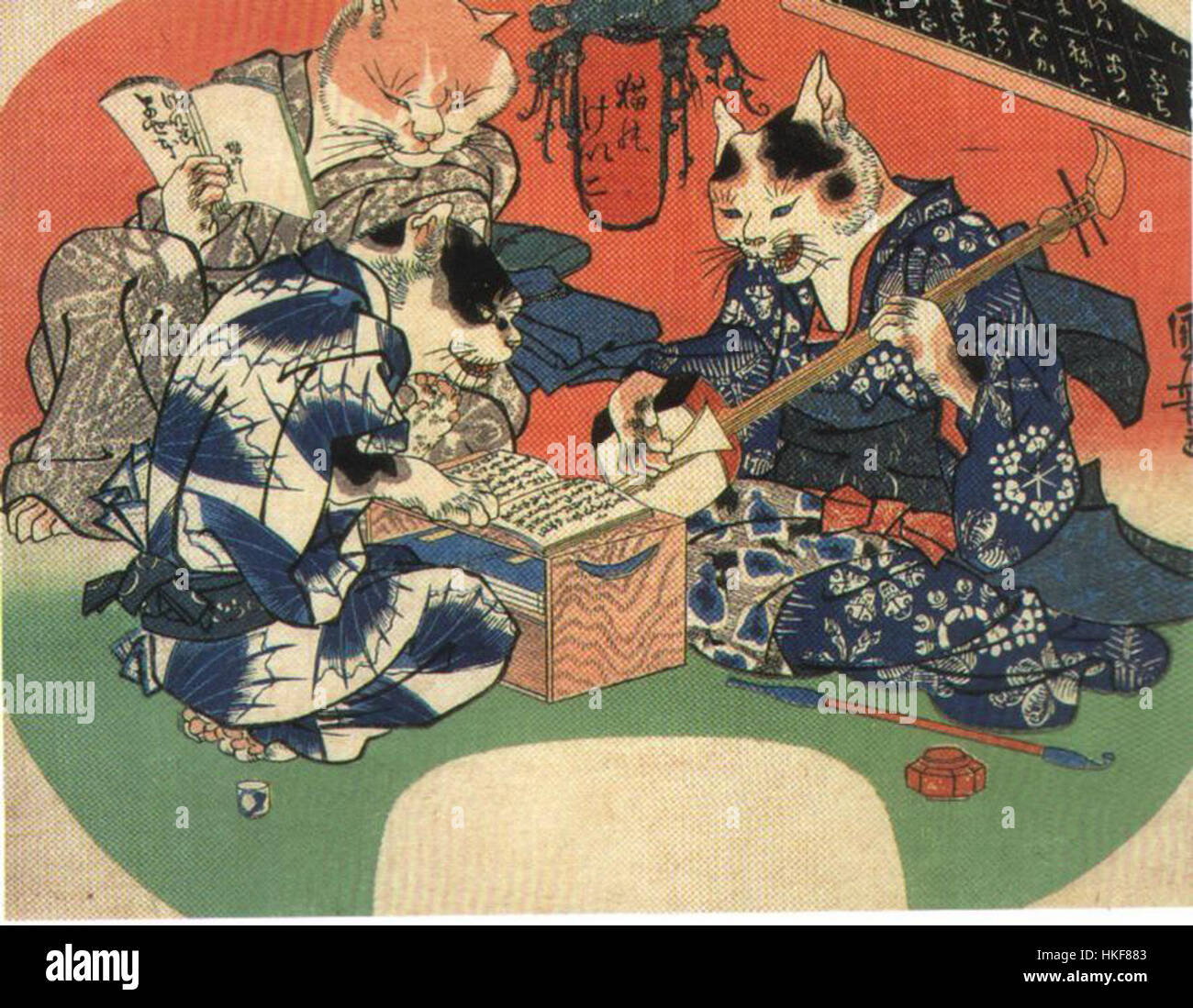 Japanese traditional furry art, often depicting anthropomorphic animals ...