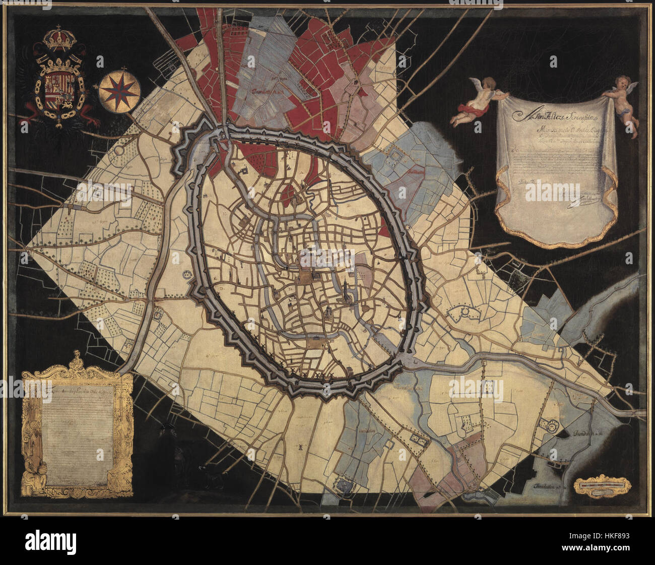 The 'Kaart van Brugge' is an early map of Bruges and its feudal lands ...