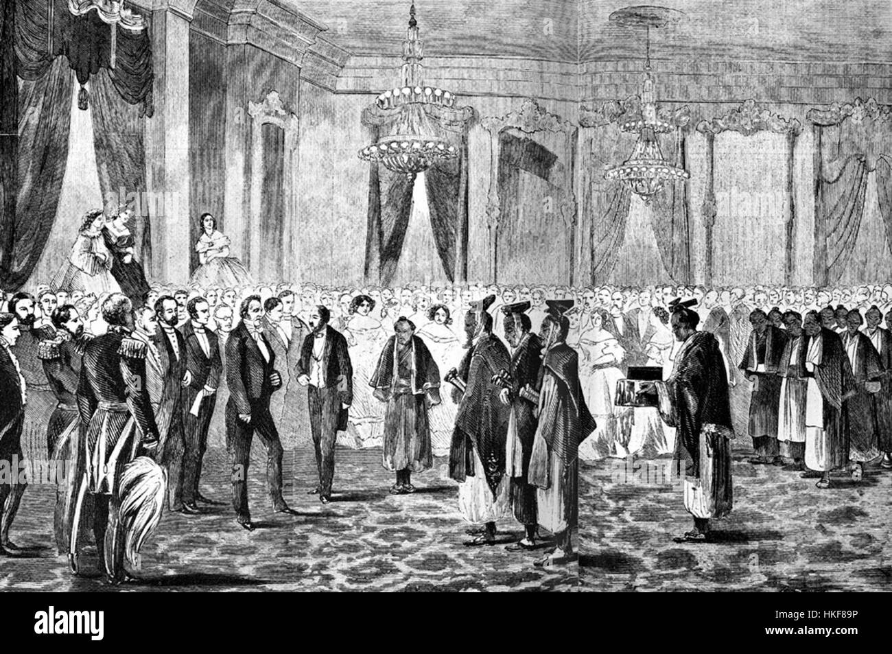 This 1860 painting depicts a reception at the White House during the ...