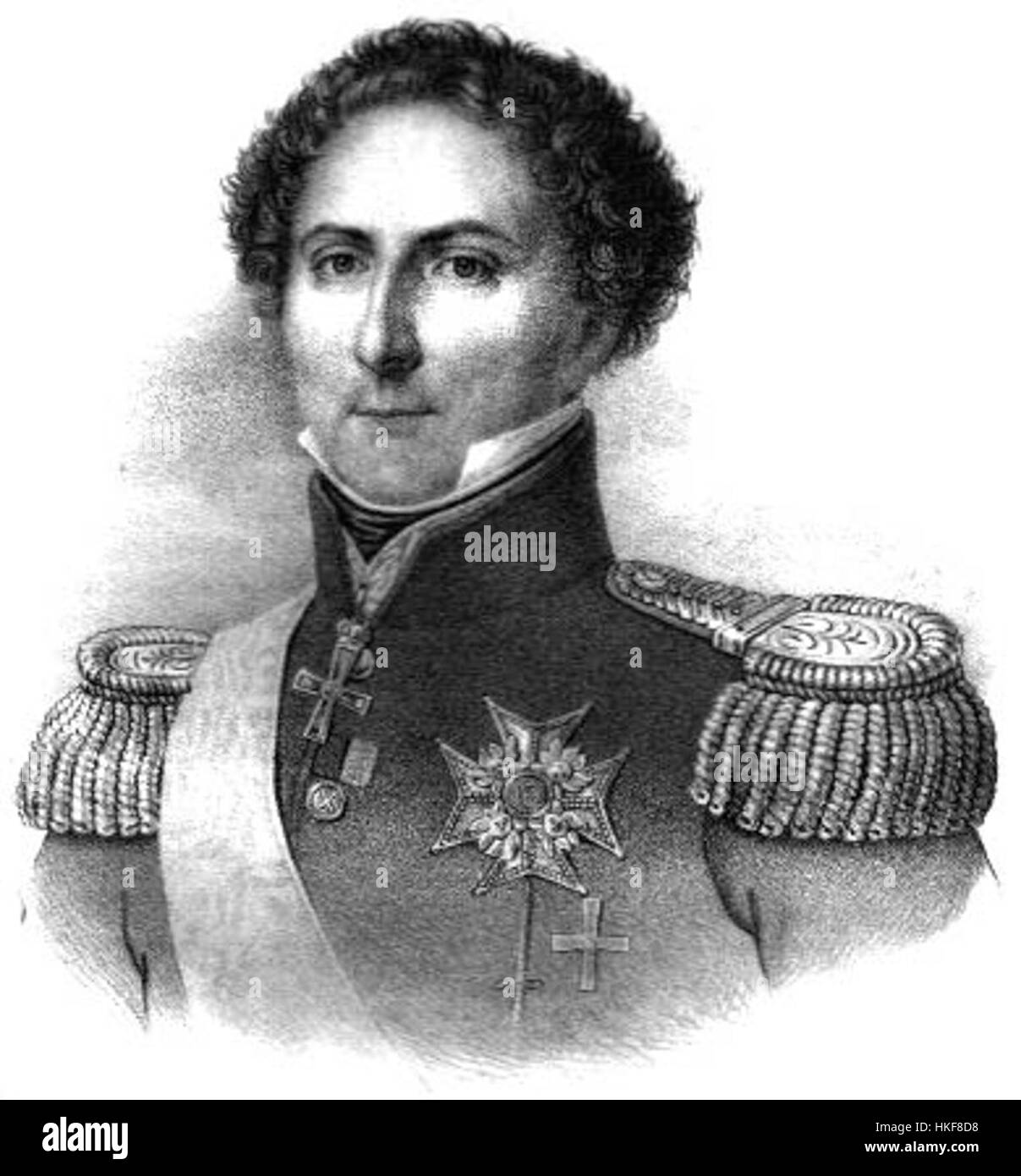 This painting depicts Jean Baptiste Bernadotte, a Marshal of France ...