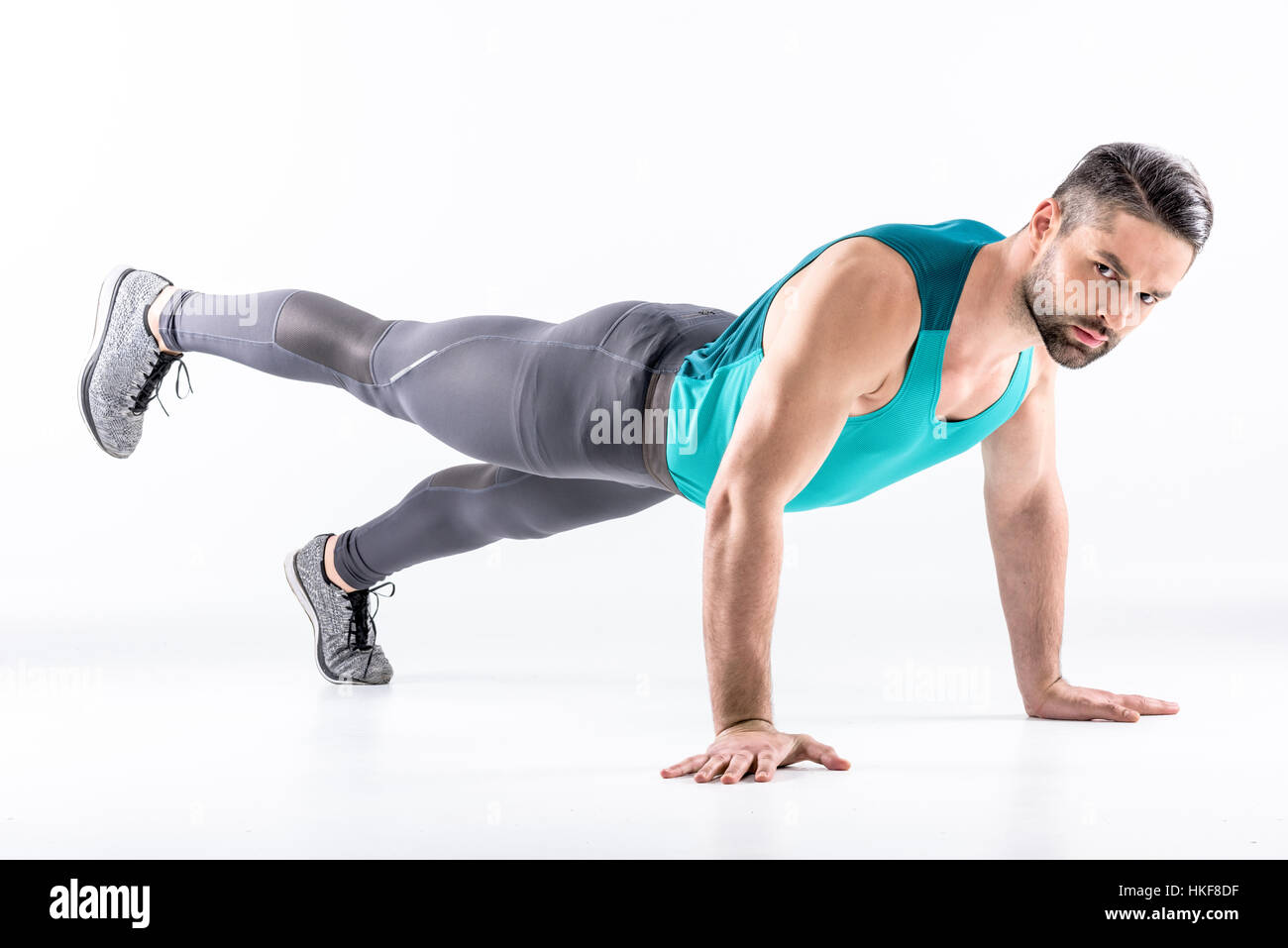 Man doing plank exercise Stock Photo - Alamy