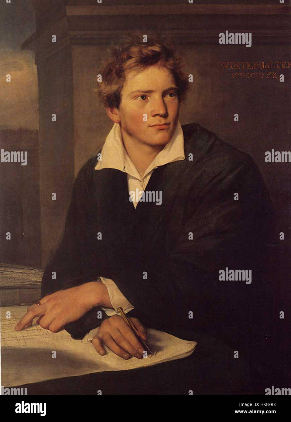 This 1830 painting by Karl Joseph Berkmuller reflects the classical ...