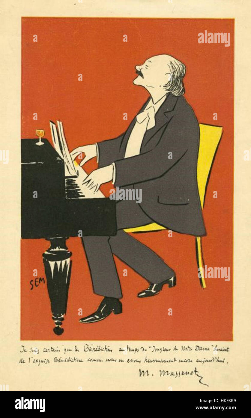 A portrait of French composer Jules Massenet, created by the artist Sem ...