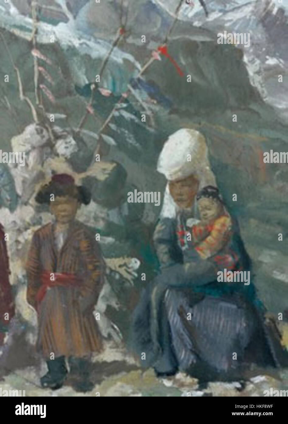 Kirgiz people by A.Yakovlev (1931 Stock Photo - Alamy