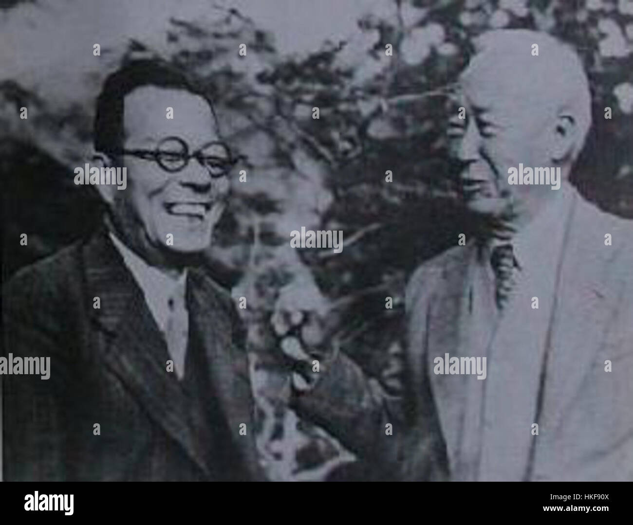 This painting features Kim Seong-su and Syngman Rhee, prominent figures ...