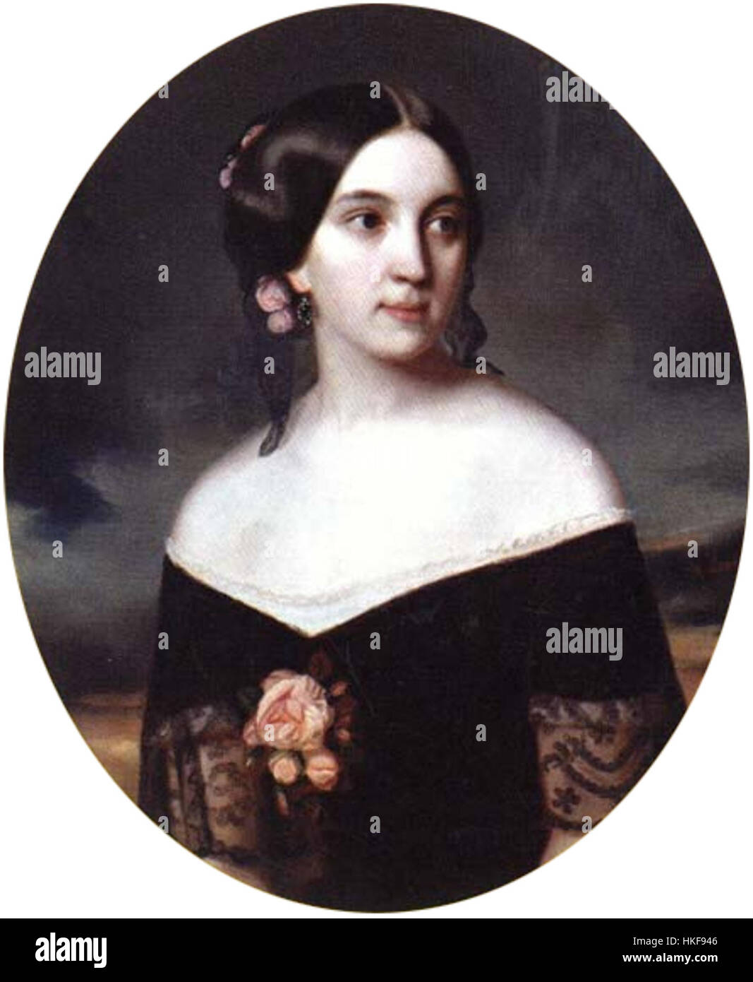 Portrait of Lyubov Alexandrovna Musina-Pushkina (1833–1917), née Kusheleva-Bezborodko, a Russian ...