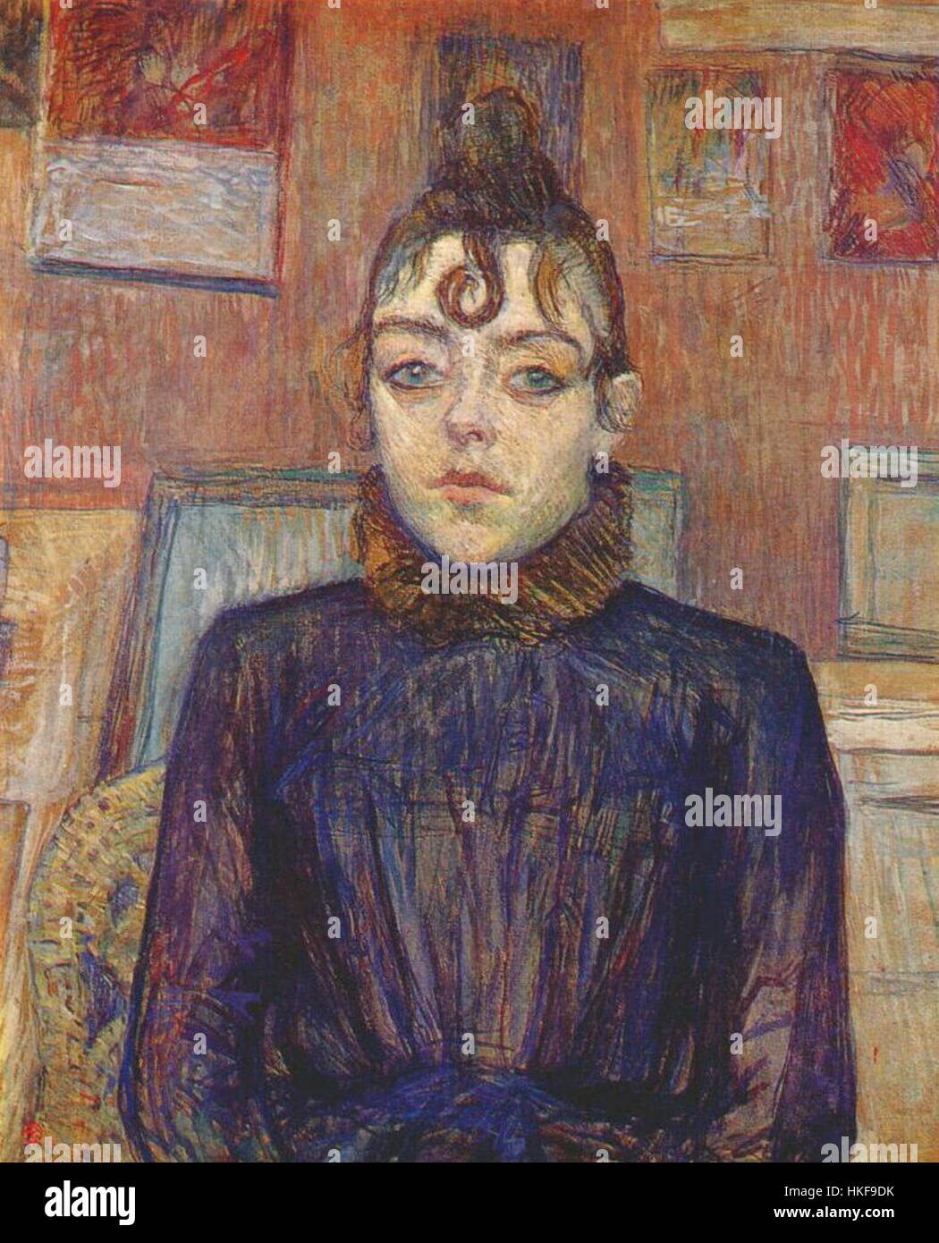 Henri Toulouse-Lautrec’s 1889 painting of a girl with a lovelock. The ...